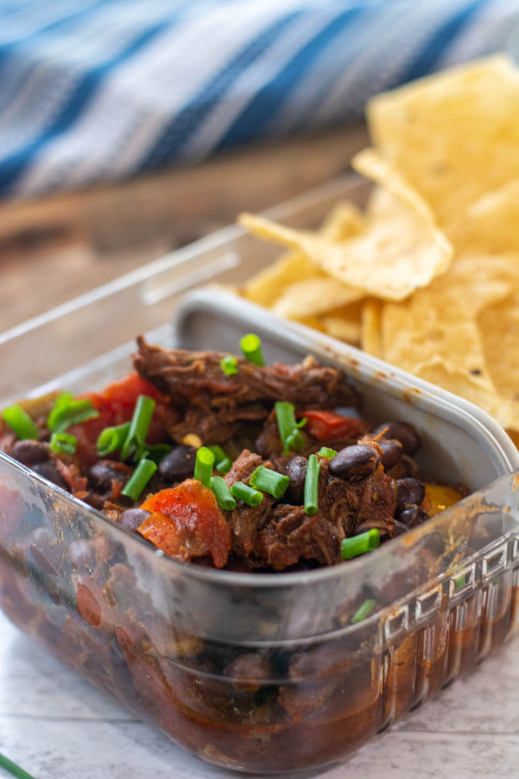 Smoked Brisket Chili Recipe in the Slow Cooker- Kitchen Laughter