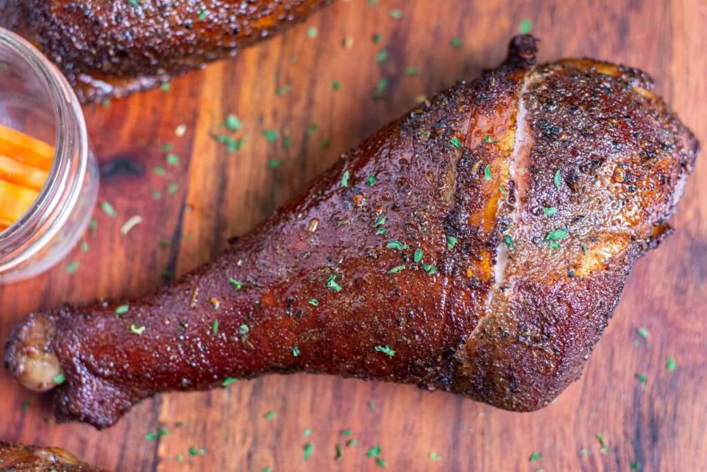 Smoked Turkey Legs With Honey Butter Glaze - Kitchen Laughter