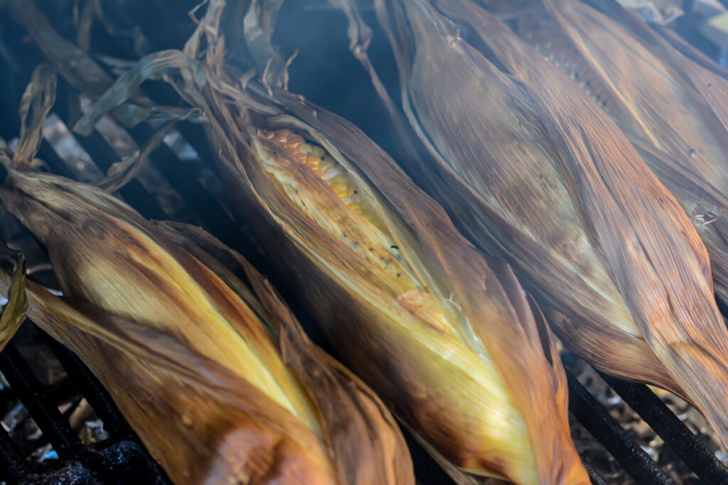 Smoked Corn on the Cob in The Husk - Kitchen Laughter
