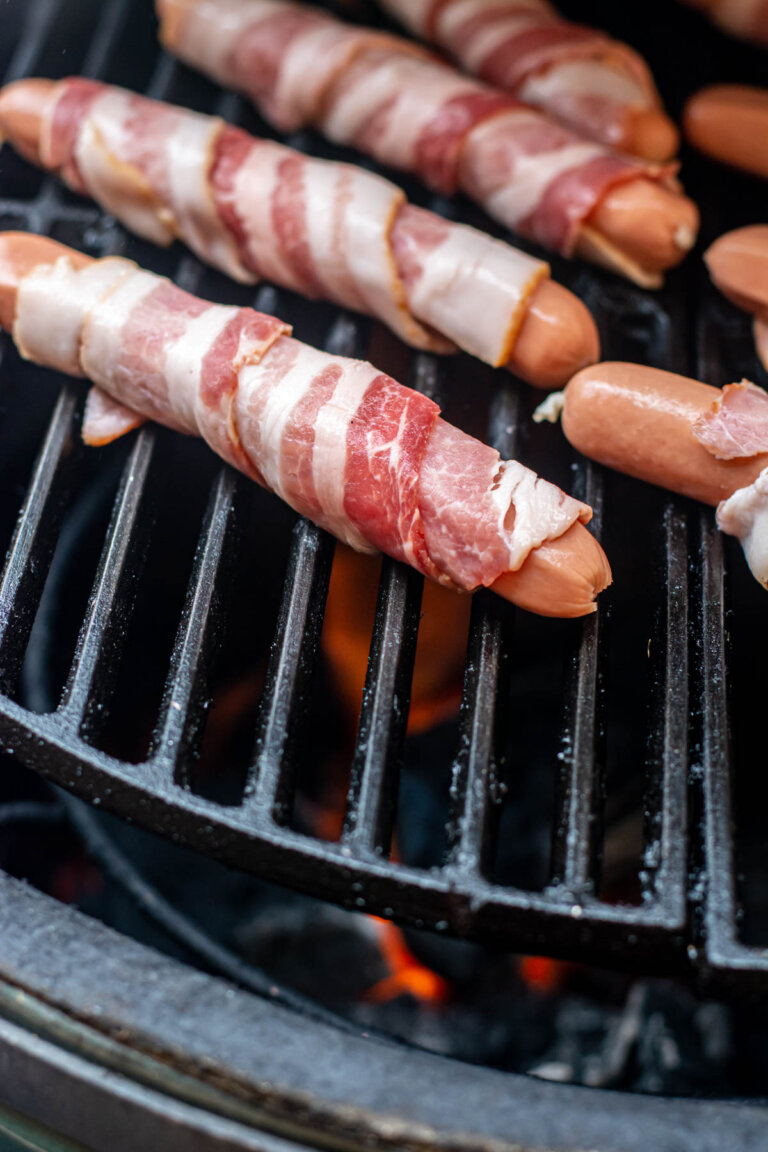 Bacon Wrapped Hot Dogs (Grilled, Oven, Air Fryer, Stove Top) - Kitchen ...