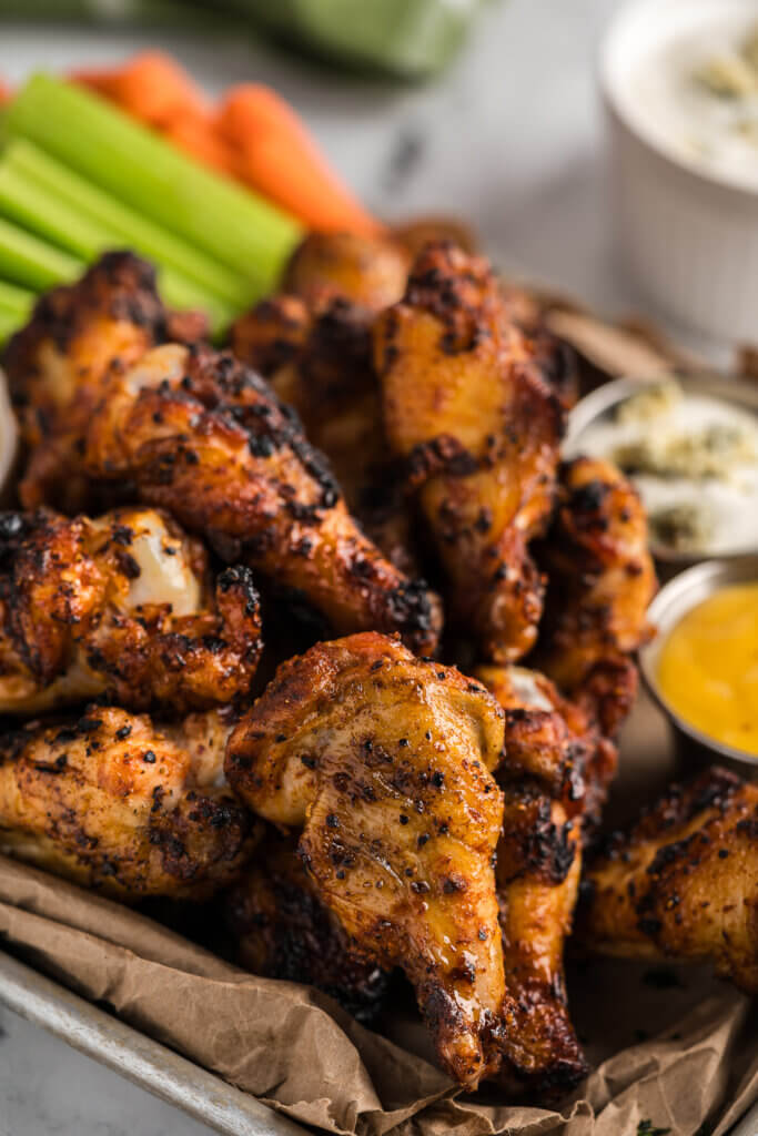 30-Minute Crispy Grilled Chicken Wings - Kitchen Laughter