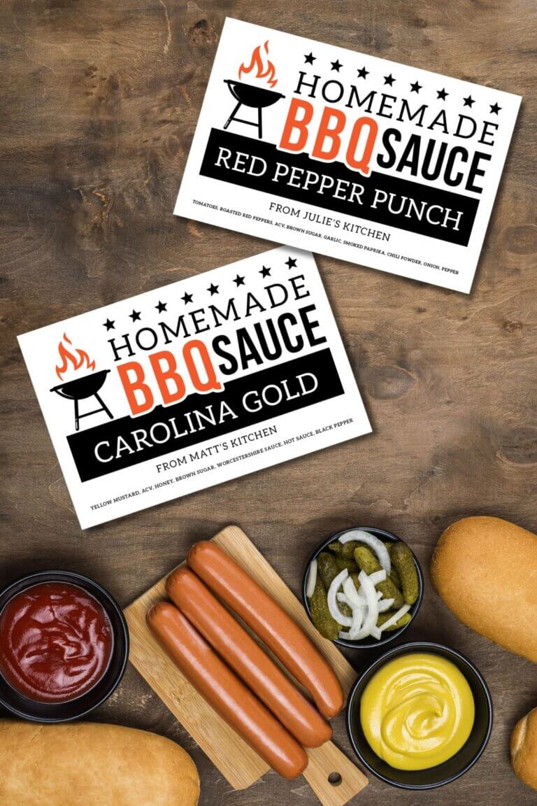 Free Printable & Editable BBQ Sauce Labels - Kitchen Laughter